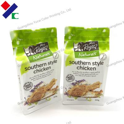 China Recyclable Resealable Flat Bottom Packaging Bag Food Grade Spot Color for sale