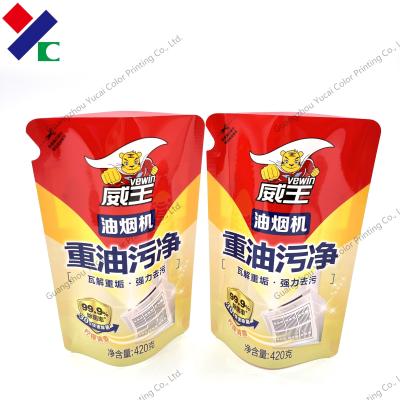 China CMYK Stand Up Zipper Pouch With Spout For Laundry Detergent 420g for sale