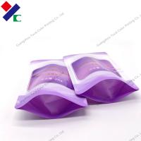 China Ny Pe Strench Material Stiff Standing Pouch With Zipper Hanghole Easy Tear for sale