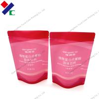 China Ny Pe Strench Material Stiff Standing Pouch With Zipper Hanghole Easy Tear for sale