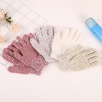 China Double Sided Exfoliating Gloves Body Scrubber Scrubbing Glove Bath Mitts Scrubs for Shower for sale