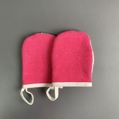 China Plant Fiber Double Side Reusable Makeup Remover Mitts for sale