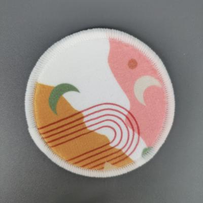 China Double Side Printed Reusable Makeup Remover Pad for sale