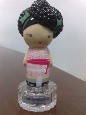 China 30ml Glass Happy Girl Perfume Bottle Caps For 15mm Crimp Bottle Neck / 9P Free PVC for sale