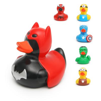 China Bathtub Toy Batman Rubber Duck , Mini Marvel Character Rubber Ducks Promotional Gift for sale