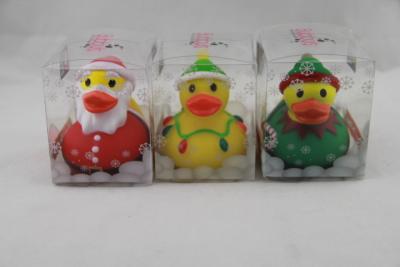 China Merry Christmas Duck With Led Light Inside , Funny Plastic Ducks Flashing Color Changing for sale