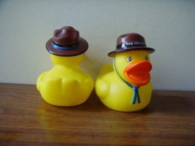 China Phthalates Free Personalised Rubber Duck With Hat / Geologist / Desert Driver Design for sale