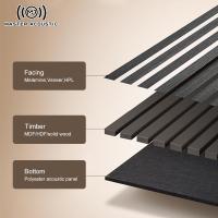 China 2400*600MM Wood Slat Wall Panels NRC 0.9 Grille Acoustic Wall Panel For Commercial And Residential Spaces for sale