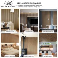 China 2400*600MM Wood Slat Wall Panels NRC 0.9 Grille Acoustic Wall Panel For Commercial And Residential Spaces for sale