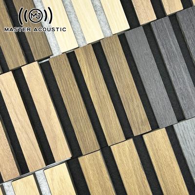 China Non Toxic Interior Decorative Wood Panels E0 / E1 Sound Absorbing Wood Panels for sale