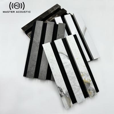 China Natural Oak Slat Wood Wall Panels Waterproof Moisture Proof PVC Wood Wall Panels for sale