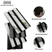China Natural Oak Slat Wood Wall Panels Waterproof Moisture Proof PVC Wood Wall Panels for sale