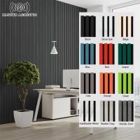 China Natural Oak Slat Wood Wall Panels Waterproof Moisture Proof PVC Wood Wall Panels for sale