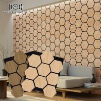 China Polyester Backed Hexagonal Slat Acoustic Panels for Interior Wall Systems for sale