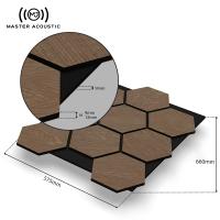 China Hexagonal Slat Acoustic Panels for Office Hotel and Public Space Decoration for sale
