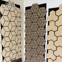China Hexagonal Slat Acoustic Panels for Office Hotel and Public Space Decoration for sale