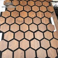China Hexagonal Slat Acoustic Panels for Office Hotel and Public Space Decoration for sale
