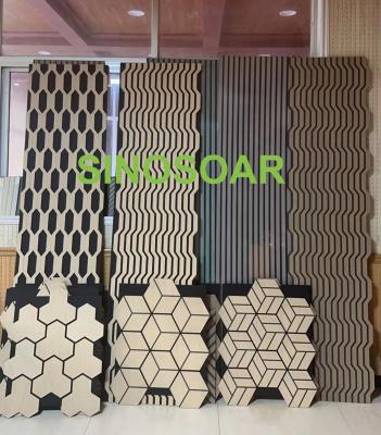 China Custom Size Hexagonal Slat Acoustic Panels for Contractor Installation for sale