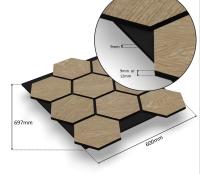 China Decorative Hexagonal Slat Acoustic Panels for Commercial Building Interiors for sale