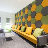 China Hexagon Sound Acoustic Panels Modern PET Felt Acoustic Panels Fireproof for sale