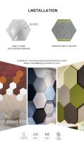 China Self Adhesive Hexagon Wall Panels 9mm Thick Polyester Acoustic Board NRC 0.9 for sale