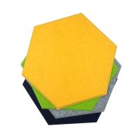 China NRC 0.9 Sound Acoustic Panels Fireproof Polyester Fiber Acoustic Panel Hexagonal For School Hospital for sale
