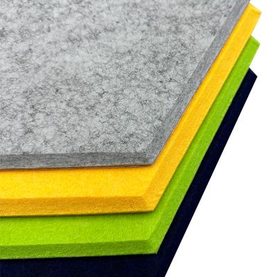 China 9mm 12mm Thickness Sound Acoustic Panels NRC 0.9 Hexagon Acoustic Wall Panel for sale