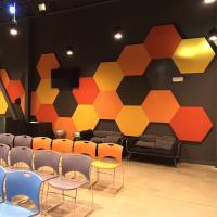 China Fireproof Hexagon Soundproof Panels Noise Reduction Hexagon Sound Absorbing Panels for sale