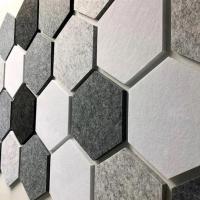 China Noise Reduction Polyester Fiber Panels High Density Hexagon Sound Panel Environmentally Friendly for sale