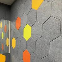 China 9mm 12mm Thickness Sound Acoustic Panels NRC 0.9 Hexagon Acoustic Wall Panel for sale