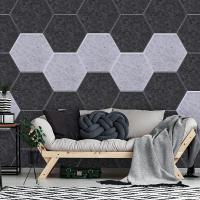 China Noise Reduction Polyester Fiber Panels High Density Hexagon Sound Panel Environmentally Friendly for sale