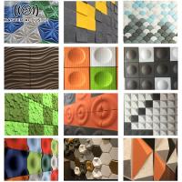China Modern 3D Acoustic Wall Panels Recycled Polyester Fiber Acoustic Board Eco Friendly For Apartment for sale