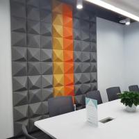 China Modern 3D Acoustic Wall Panels Recycled Polyester Fiber Acoustic Board Eco Friendly For Apartment for sale