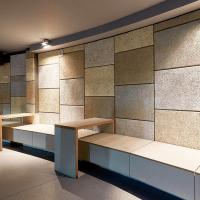 China Flame Retardant Wood Wool Acoustic Panel 3D Wood Wool Boards Eco Friendly for sale