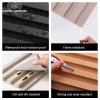China Solid Wood Slat Acoustic Panels Modern Fluted Ceiling Panels Black Whit Grey for sale