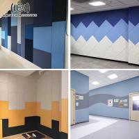 China 25mm / 50mm Thickness Fabric Wrapped Acoustic Panels Customized Fabric Acoustic Wall Panel For Cinema for sale
