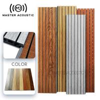 China NRC 0.65 - NRC 0.9 Grooved Acoustic Panel Carbon Plastic Acoustic Soundproofing Panels for sale