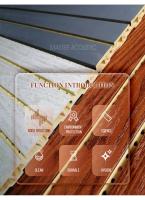 China B1 WPC Acoustic Panels Soundproof Decorative Slat Panels For Interior Walls for sale