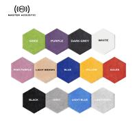 China Hexagon Polyester Acoustic Panels Density Range 1.8 to 3.0 Kg per square meter Installation Glue Suitable for Recording Studios for sale