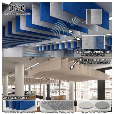 China Custom Polyester Ceiling Sound-Absorbing Panels for Offices for sale