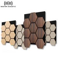 China Hexagonal Slat Acoustic Wall Panels for Studio and Conference Room Treatment for sale