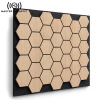 China Hexagonal Slat Acoustic Wall Panels for Studio and Conference Room Treatment for sale
