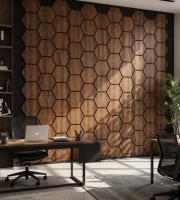 China Hexagonal Slat Acoustic Panels for Decorative Wall Sound Absorption Projects for sale