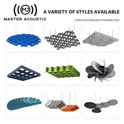 China Custom PET Ceiling Sound Absorbing Panels for Architectural Acoustic Projects for sale
