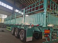 China Triple Axle 40T 60T Tons Stake Cargo Trailer Fence Bulk Cargo Trailer Transporter Semi Trailer for sale