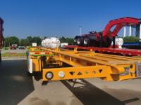 China 2 Axle 20ft 40ft Skeleton Trailer Container Skeletal Trailer Transporter for sale