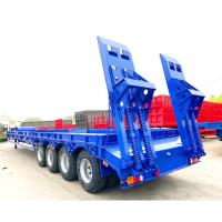 China 4 Axle Lowbed Semi Trailer Truck 120ton Super-Wide Gooseneck Trailer for sale