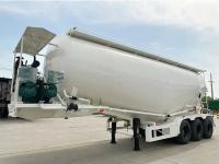 China 53 cbm v type Bulk Cement powder Tank Trailer bulk cement tank semi trailer / dry powder tanker truck for sale