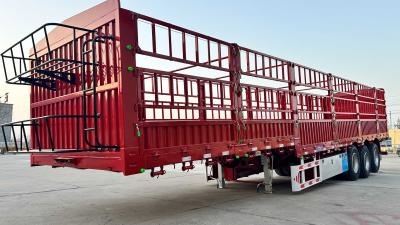 China Heavy Duty 40ton 50ton Cargo Semi Trailer 3  Axles Fence Cargo Semi Trailer for sale
