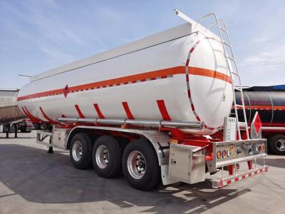 China 3 Axle 42000 45000 Liters Aluminum Carbon Steel Oil Tanker Fuel Tank Semi Trailer  Oil Tank Truck Trailer for sale